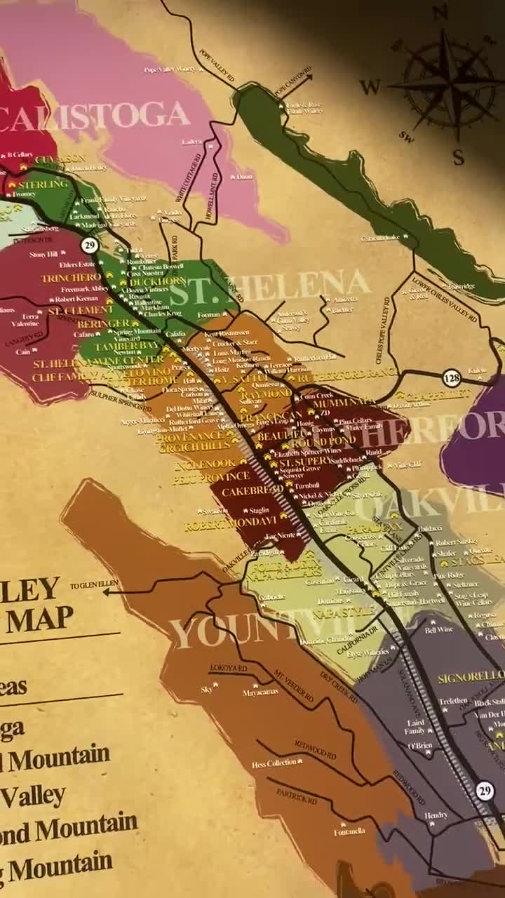 Napa Sonoma Valley Wineries Map Amazon.com: Sonoma County Winery Map