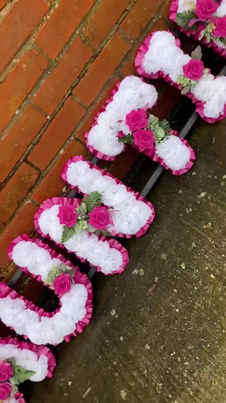 Grave Flower Letters