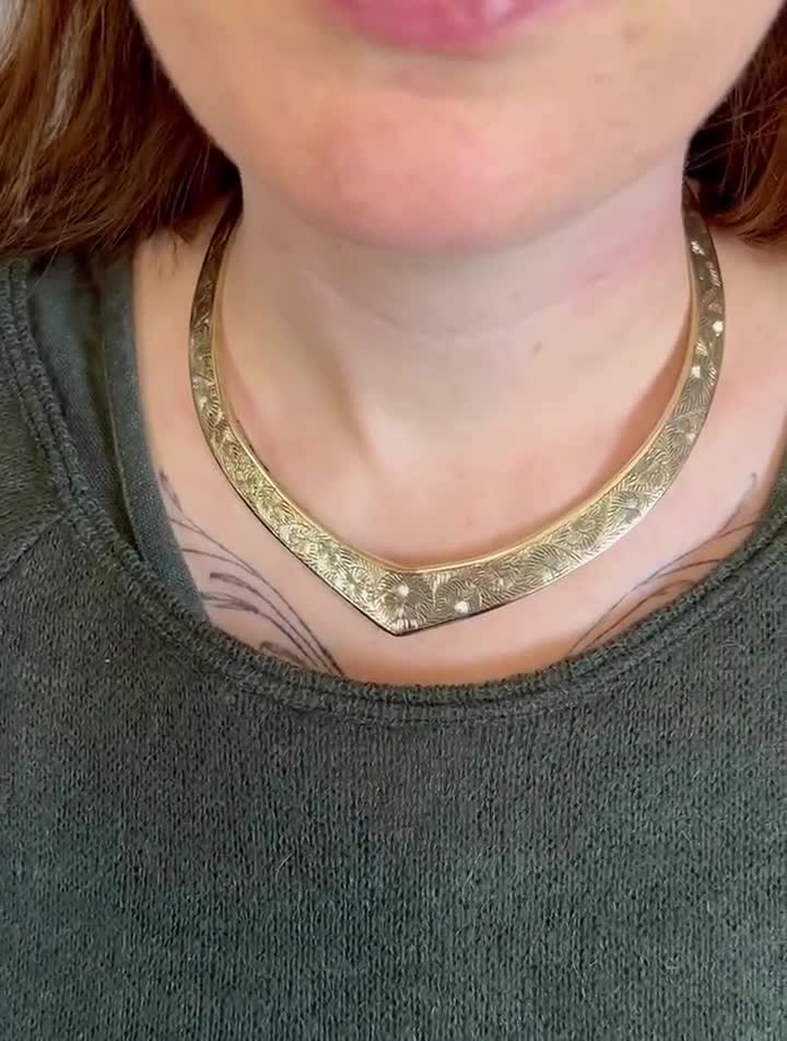 White Women Viking Torc Necklace