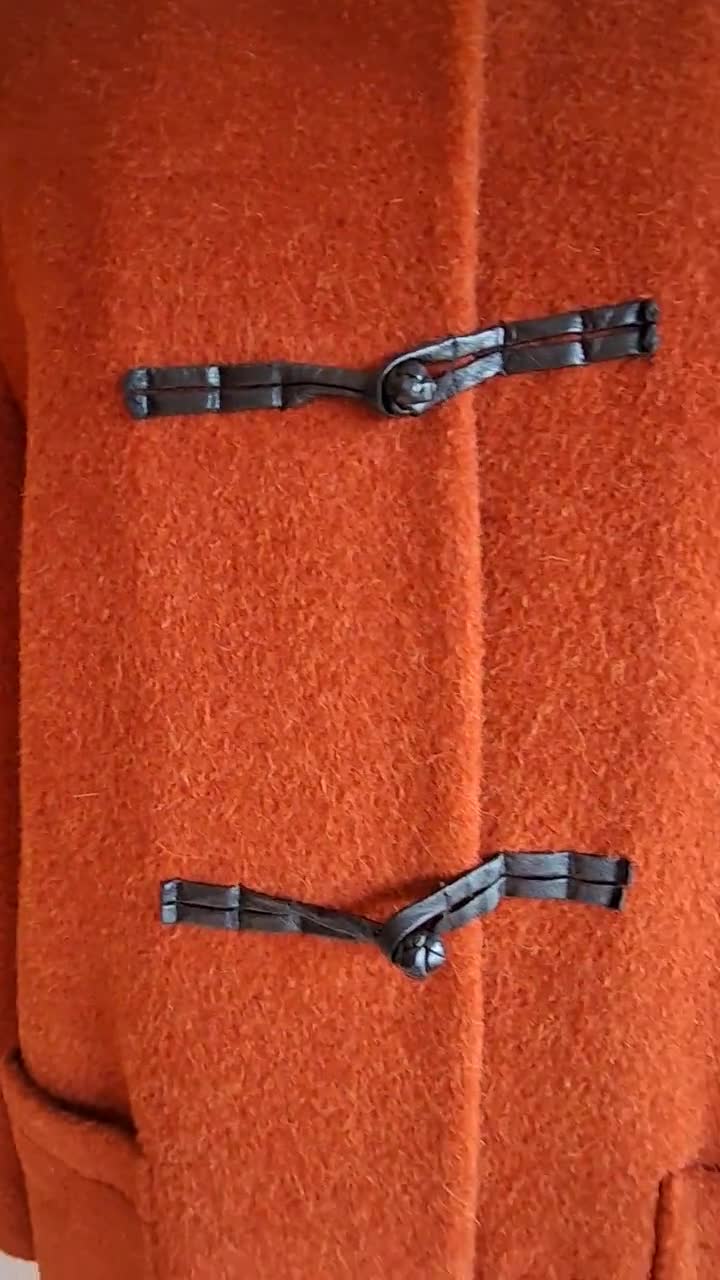Harve Benard Alpaca Wool Longline Coat Rust Toggle Buttons Harve Benard Alpaca Wool Longline Coat Rust Toggle Buttons