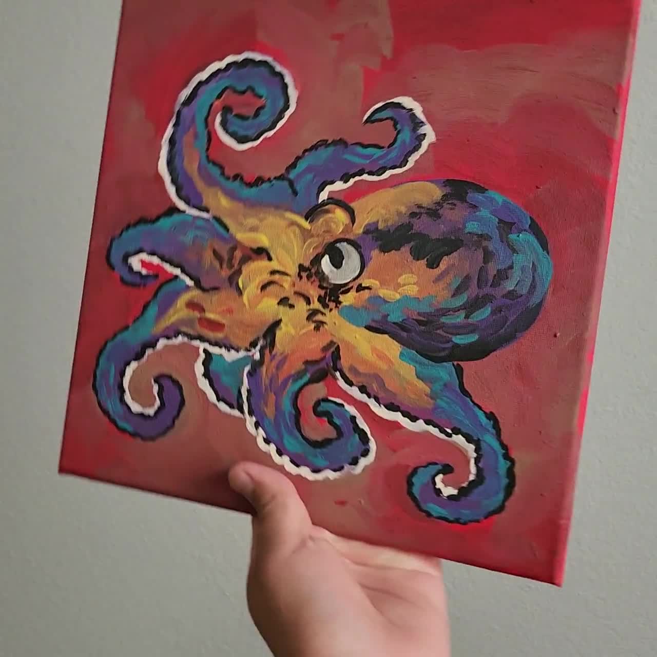 Oktopus Malerei Gemälde «Lysergischer Oktopus», Stefano Barbaresco