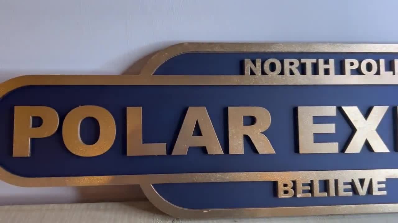 Polar Express Wooden Signs Polar Express Wood Sign Shop On Pinterest