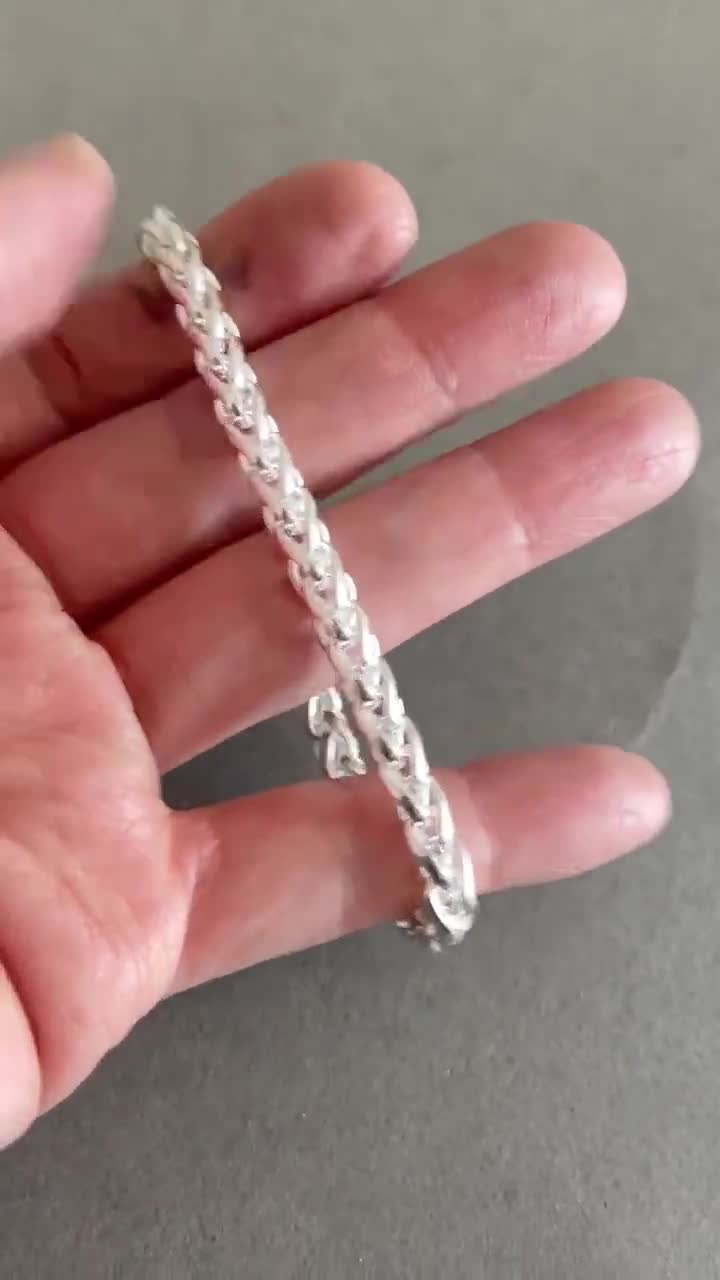 Sterling Silver Thick Wheat Chain Bracelet - Sterling Silver Sterling Silver Thick Wheat Chain Bracelet - Sterling Silver
