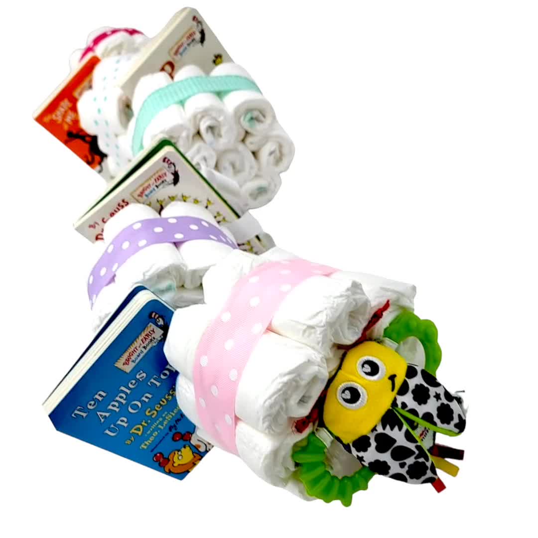 Bookworm Baby Shower Diaper Cake Diaper Baby Shower Invitations