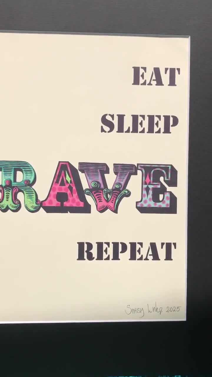 Eat Sleep Rave Repeat Poster