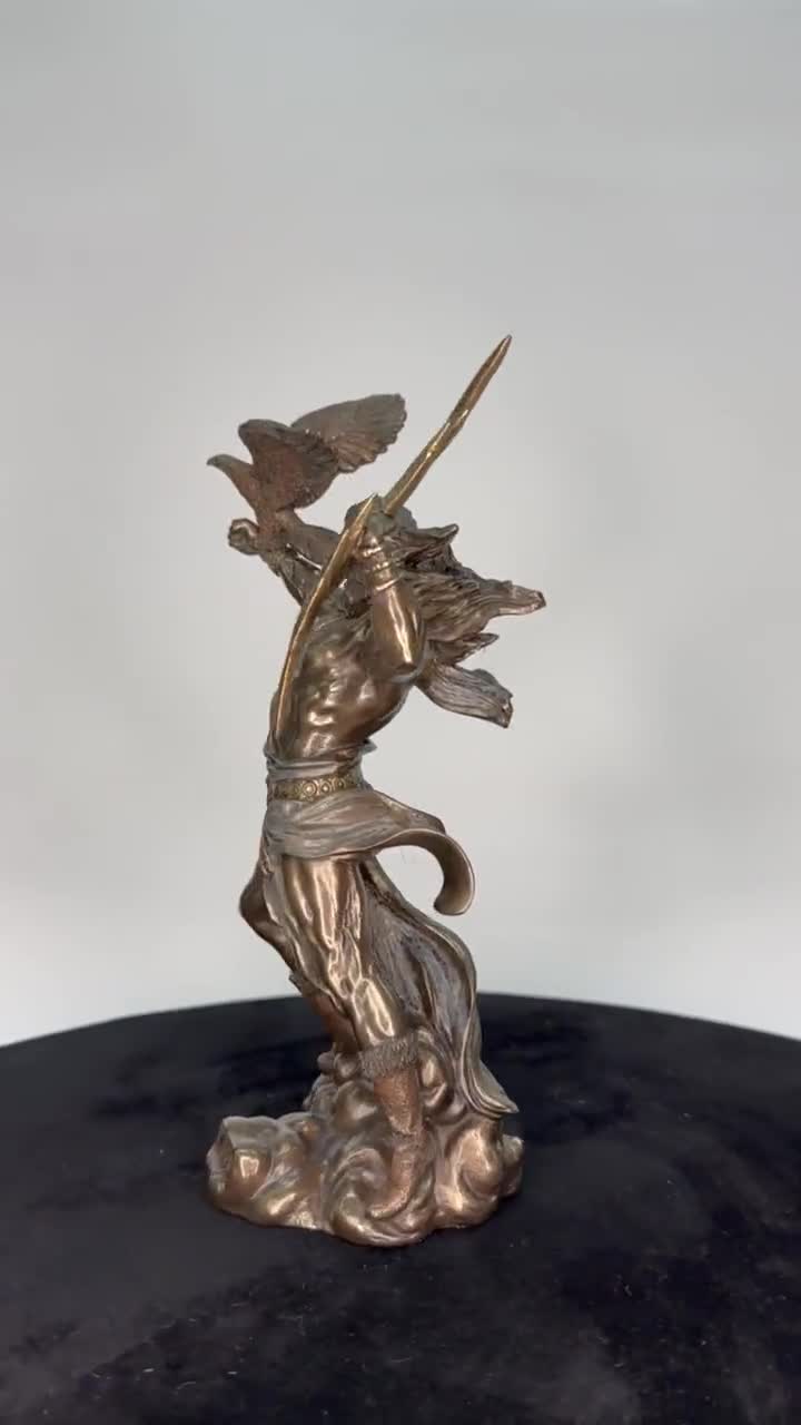 Zeus Holding Lightning Bolt Mythological Statue