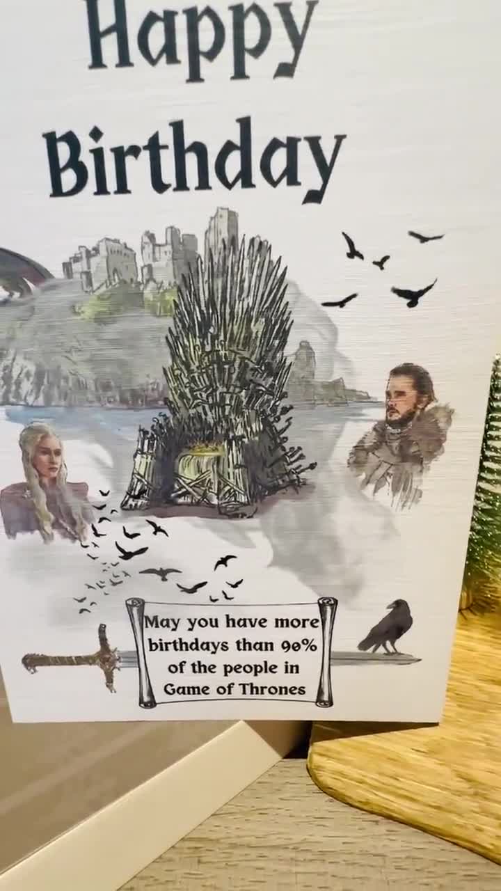 Game Of Thrones Birthday Card Printable
