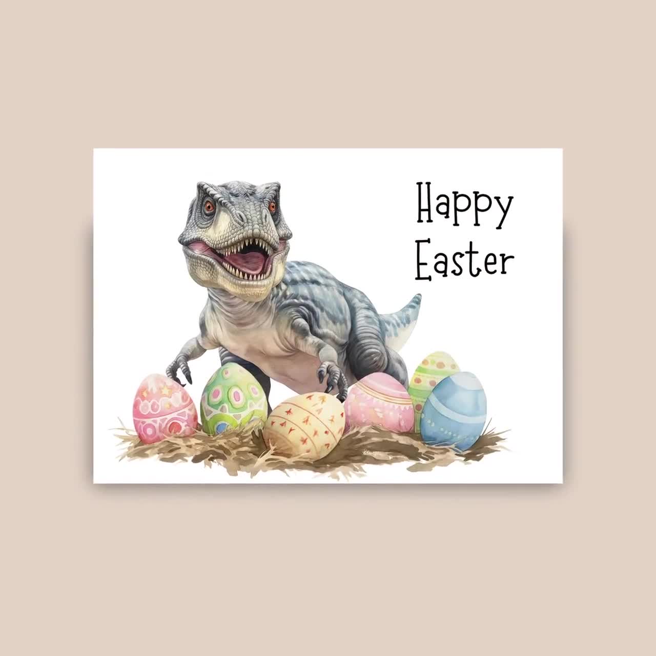 Dinosaur Happy Easter