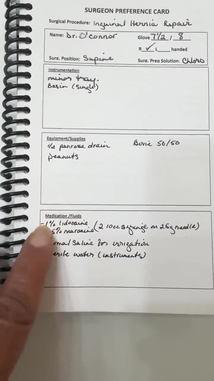 Doctor Preference Sheet