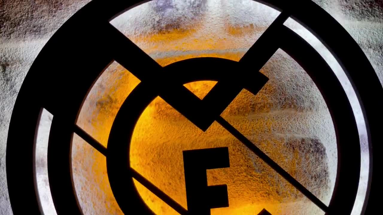 Real Madrid Logo Black Background LED Neon Sign Real Madrid – Self