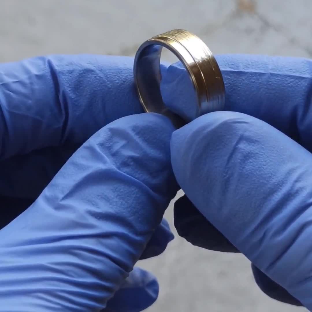 Fede Nuziale Luke Bryan Anello In Oro Con Cammeo Lavanda / Gioielli