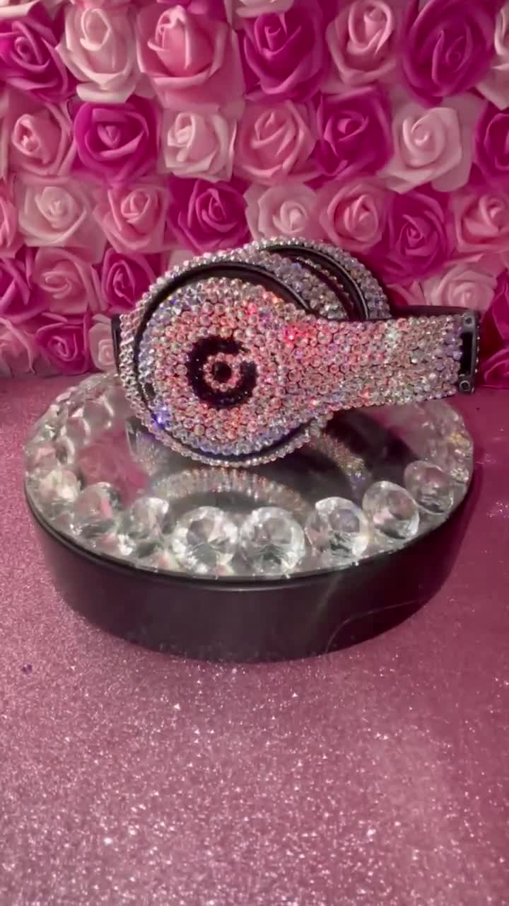 Pink Beats With Diamonds Crystal Swarovski Beats By Dre Bedazzled
