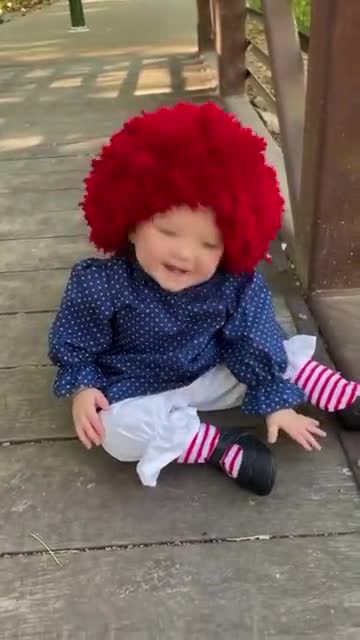 Infant red wig store