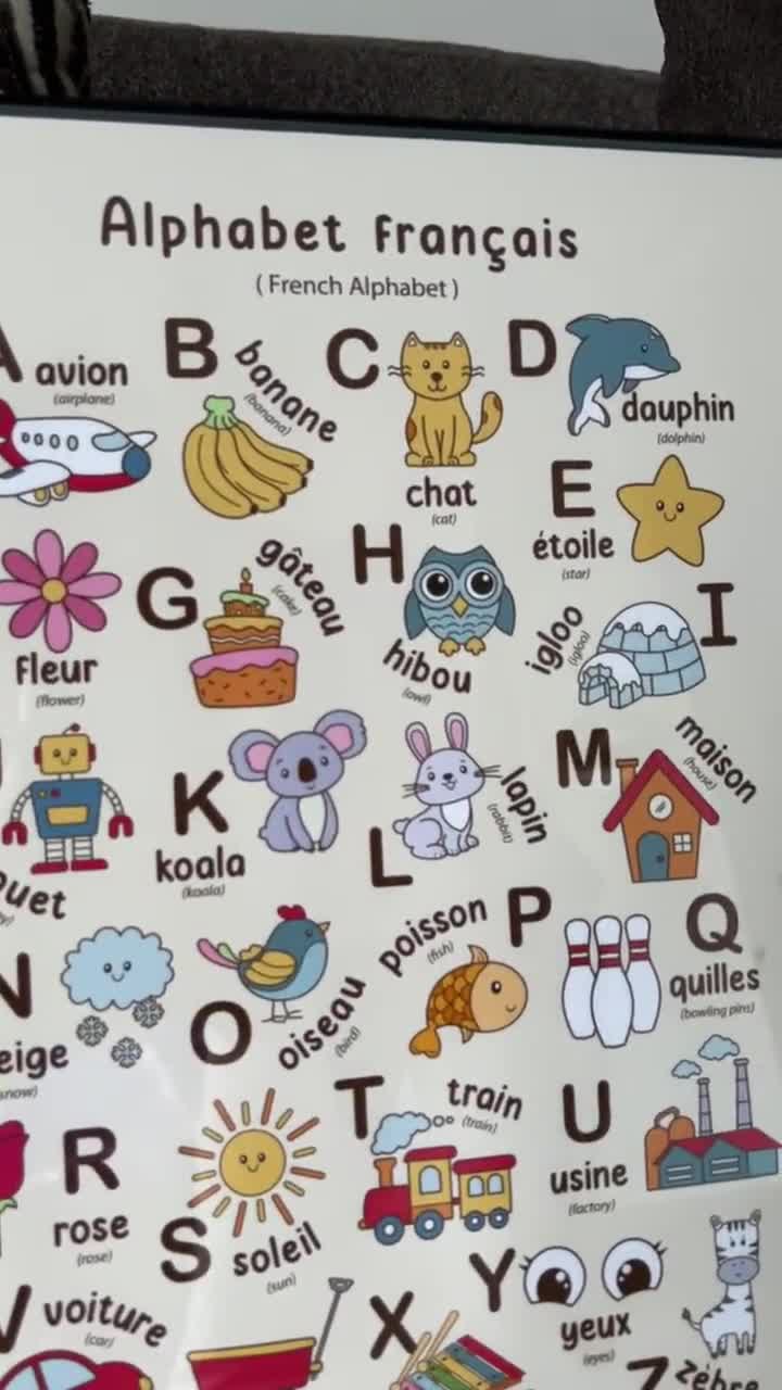 French Alphabet Poster Printable