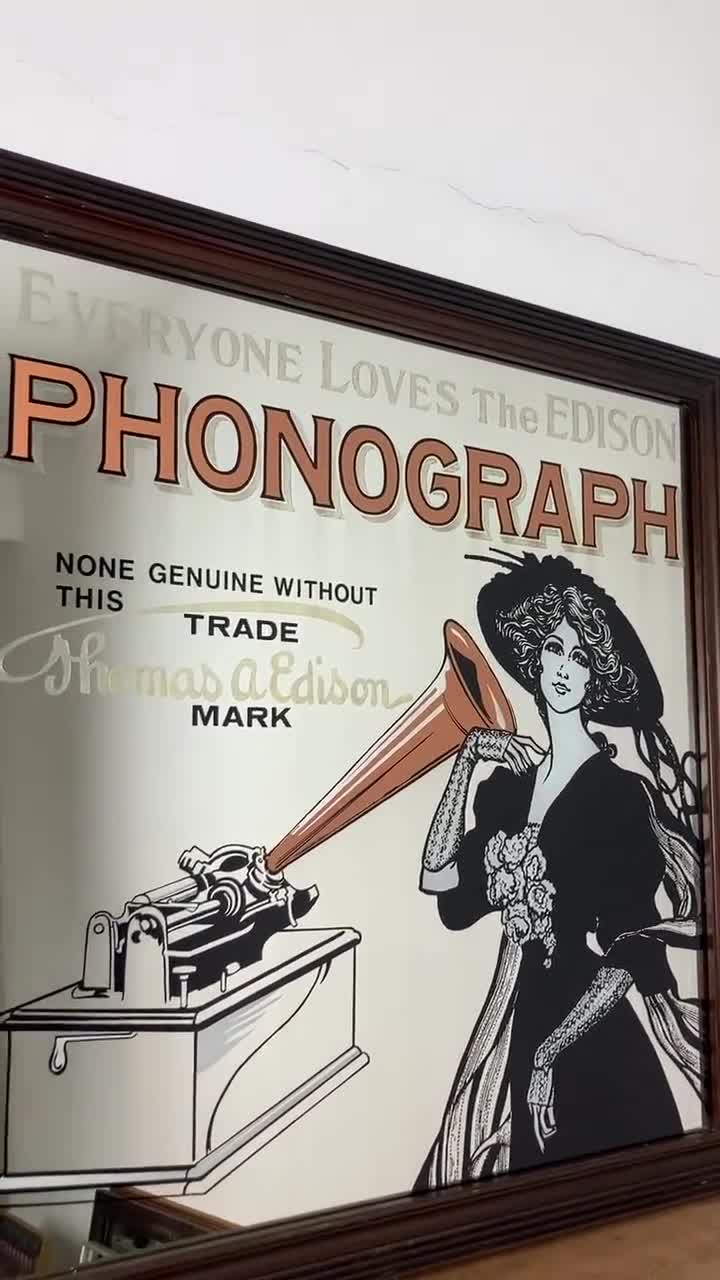 Thomas Edison Phonograph Drawing Portraits Of Inventors: Thomas Edison
