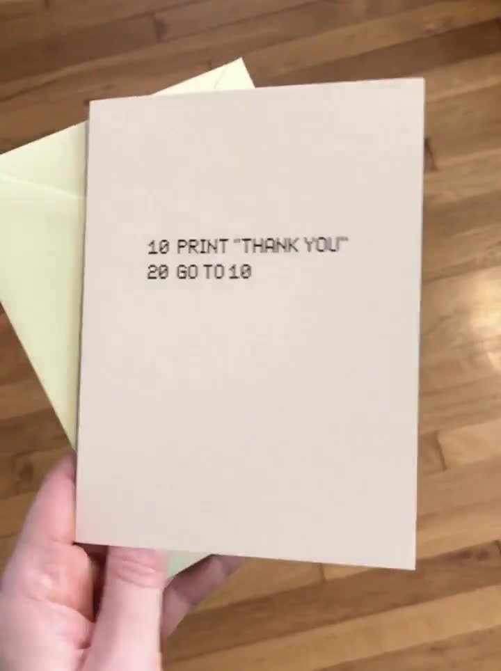 Computer Paper Thank You Cards Thank You Card – Mingoes
