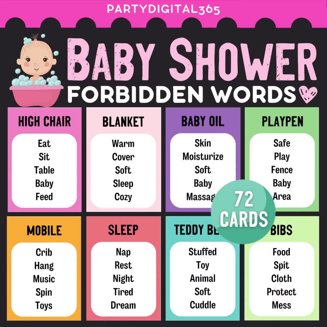 Baby Shower Printable Word Games