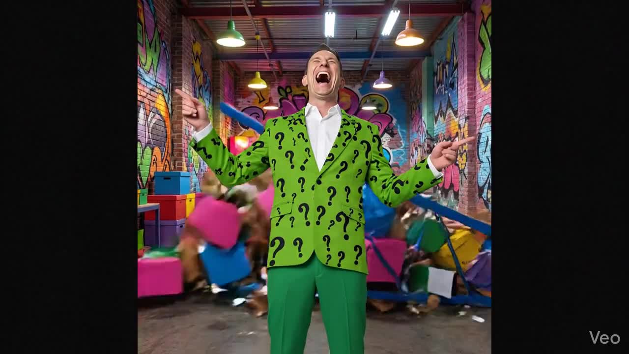 Green Question Mark Suit Guy