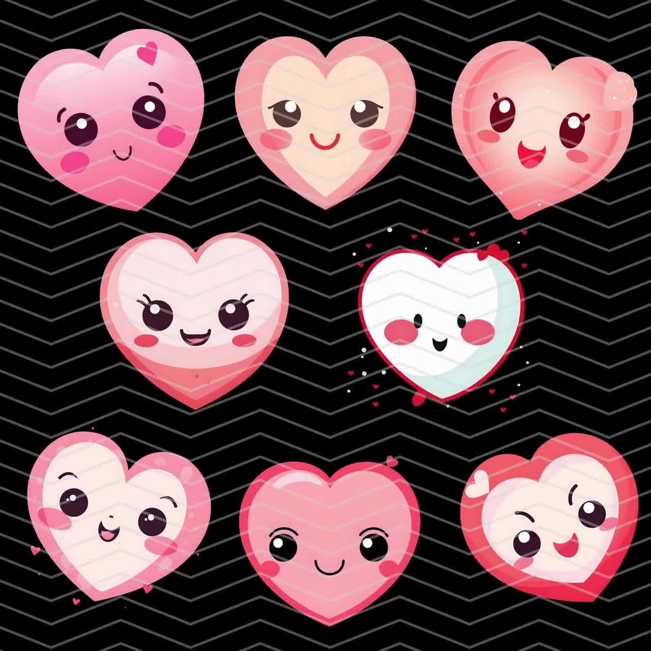 Cute Hearts Clipart