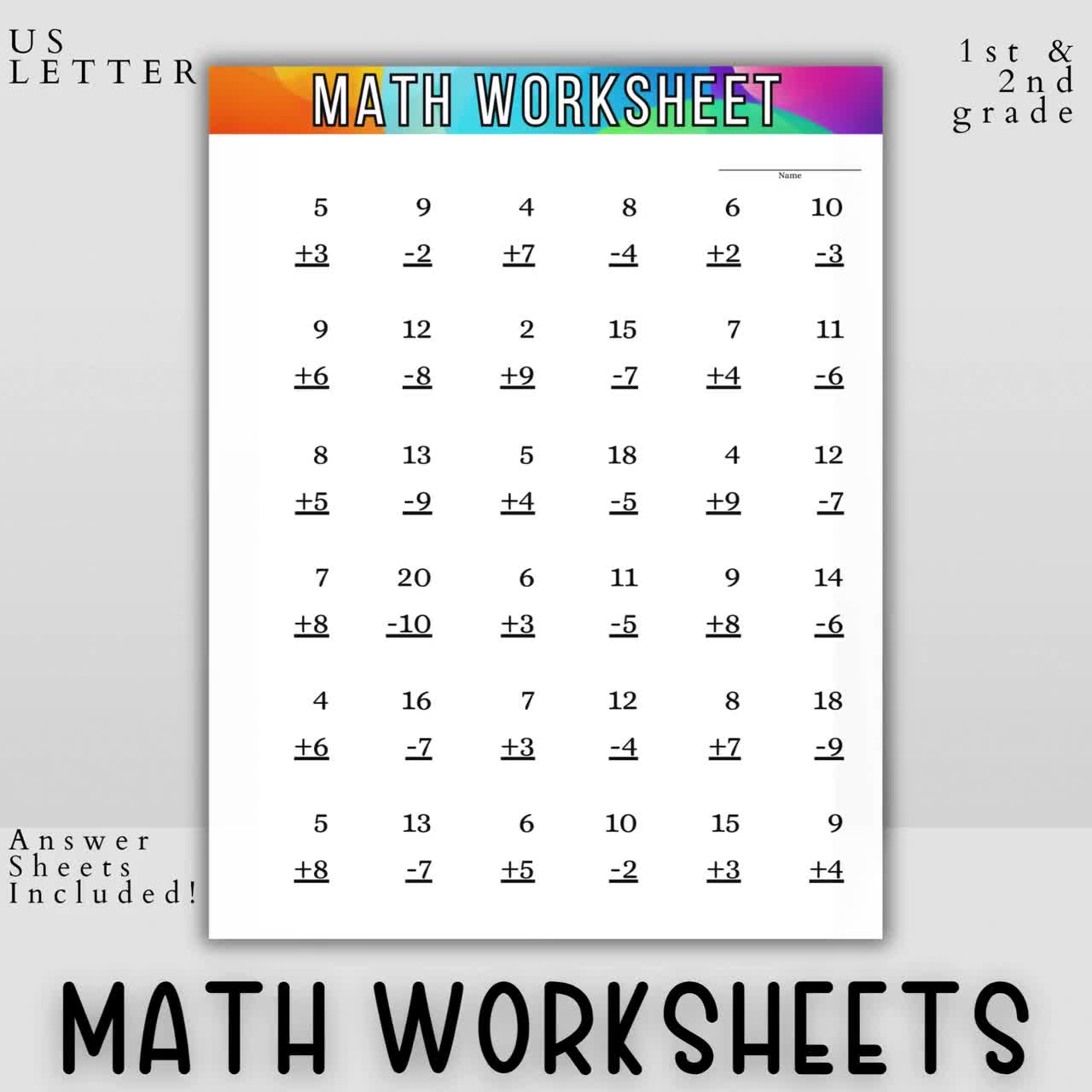 Free First Grade Common Core Math Worksheets Messy, Beautiful, Fun: