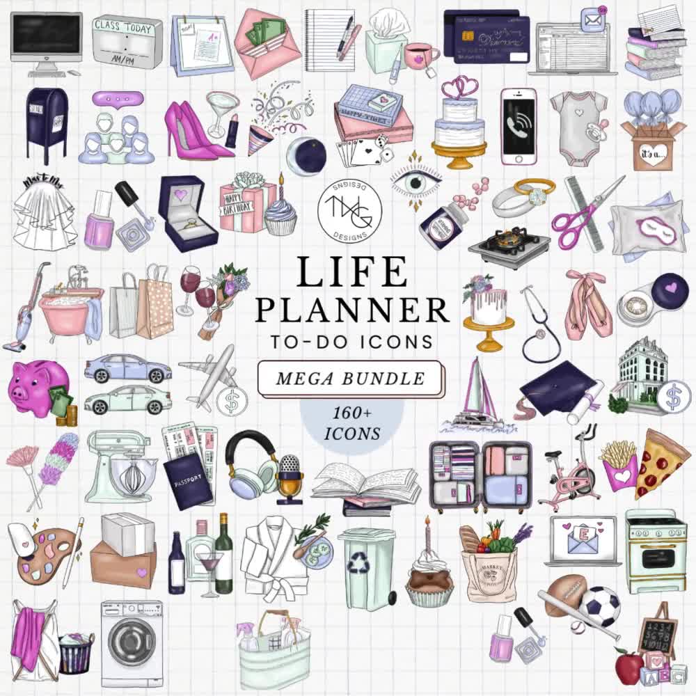 how to draw planner icons