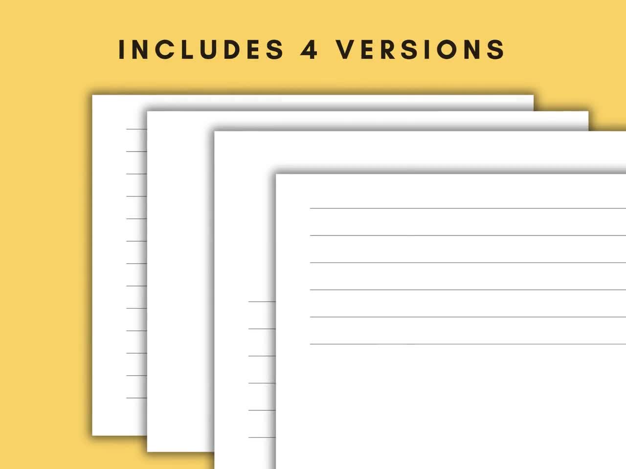 Printable Landscape Lined 5x7 January 2025 Calendar Free Printable