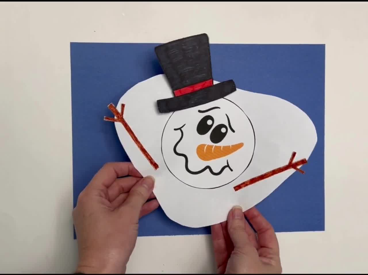 Melting Snowman Craft For Toddlers