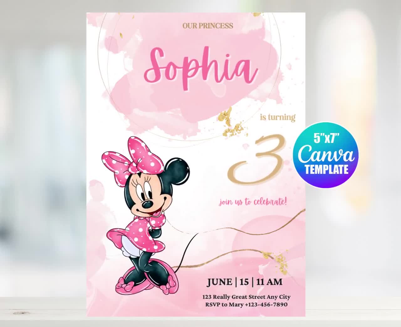 Invitaciones Con Plantillas De Minnie Mouse 120 Ideas De Minnie