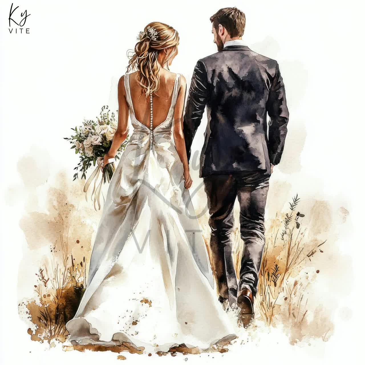 Vintage Bridal Clipart