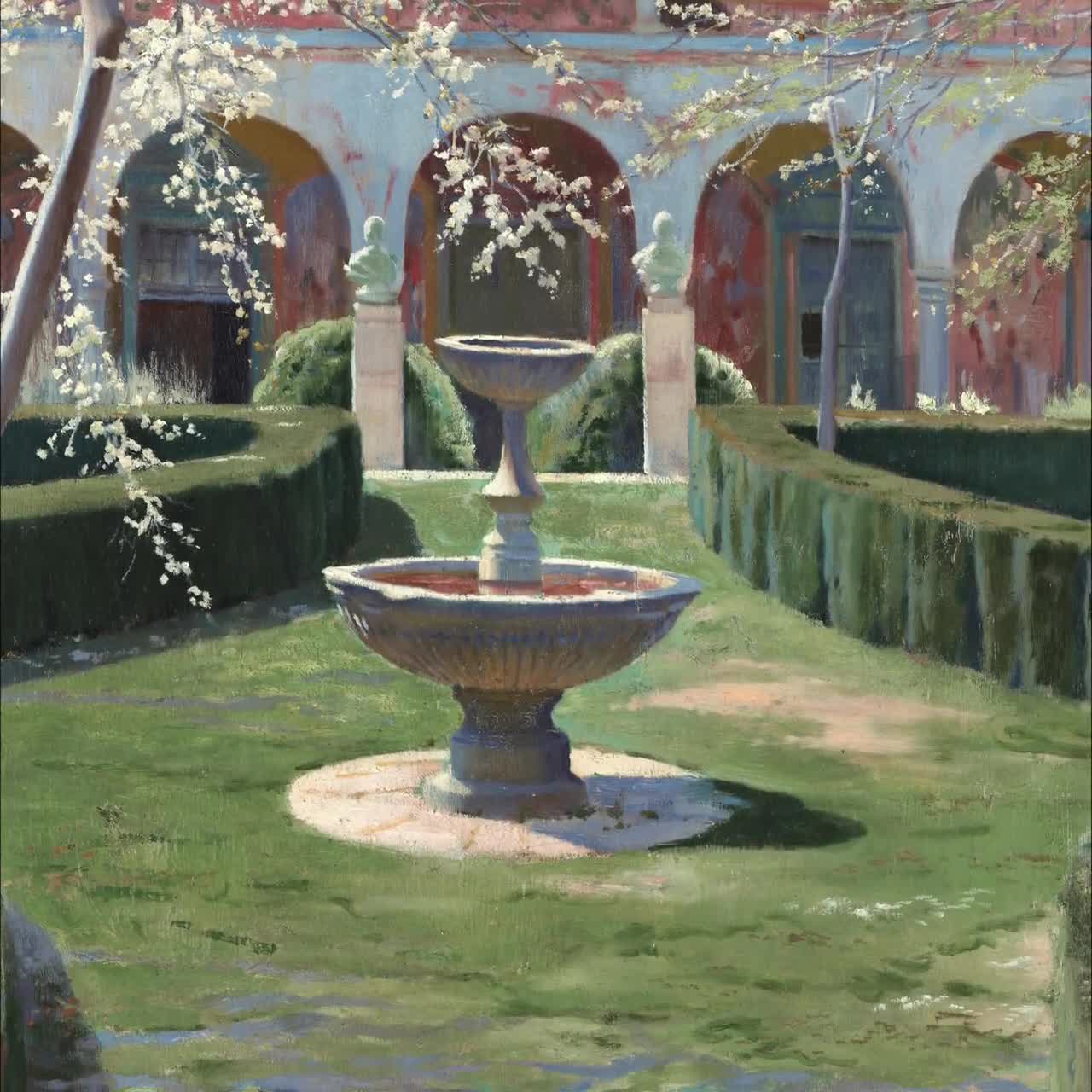 Spanish Painting Cottage Garden Amazon.com: Generic English Cottage