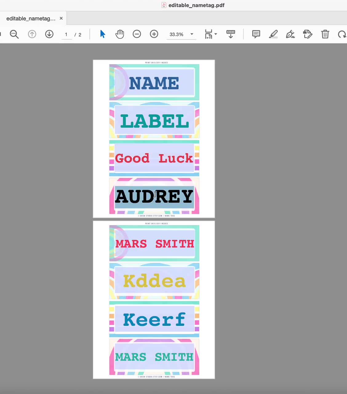 Free Editable Name Tag Templates – 100 Best Name Tag, 48% OFF