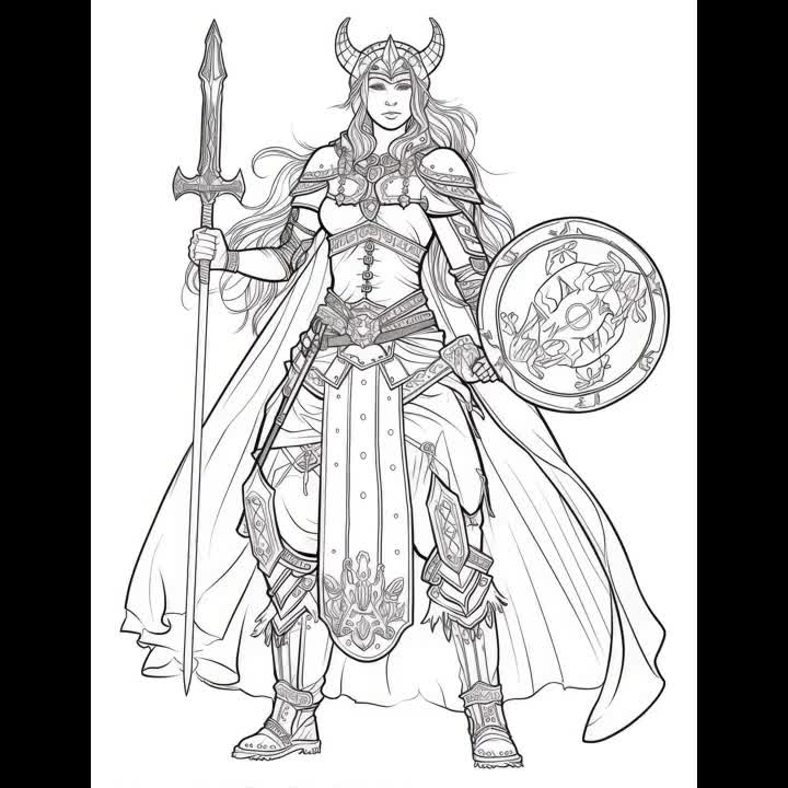 Female Knight Coloring Pages