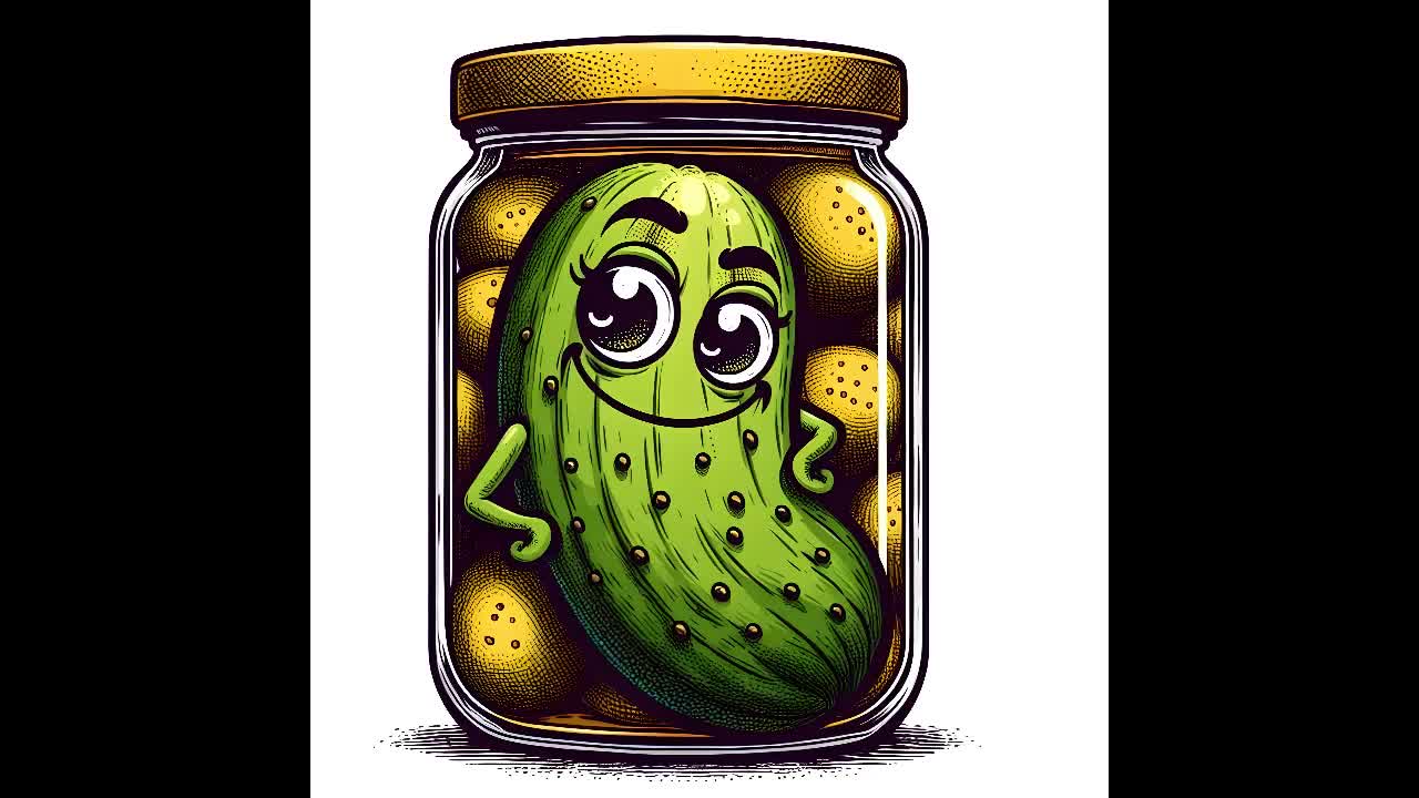 Cartoon Pickle Jar 8 Bit Pickle Jar With Person Inside On Craiyon