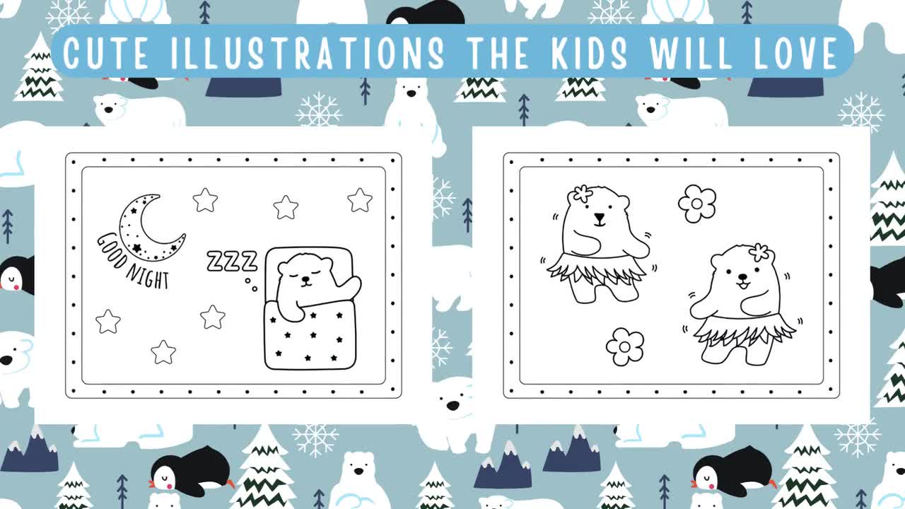 polar bear love coloring pages