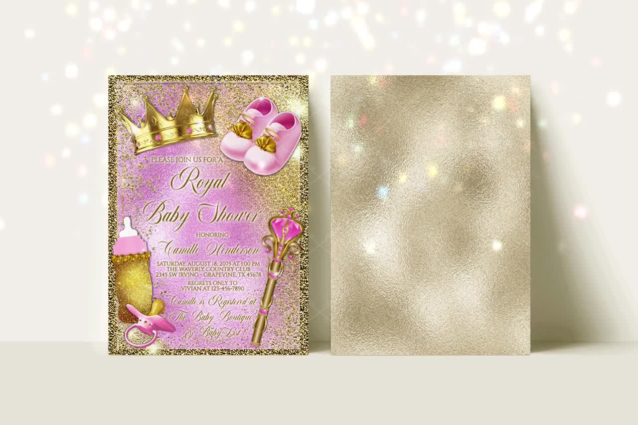 Invitaciones Para Baby Shower Con Diseño De Camuflaje Rosa Brillante