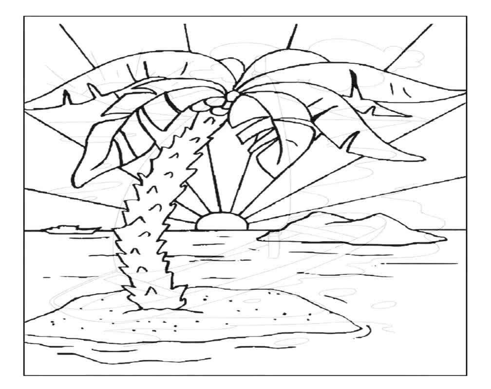 Printable Sunset Coloring Pages Printable Sun And Moon Coloring Sheets