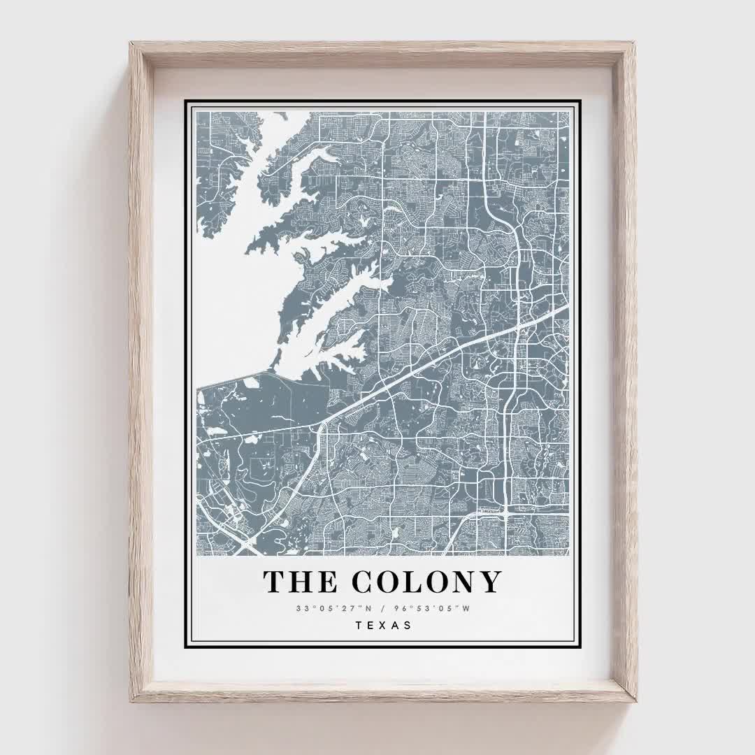 The Colony Texas Map Historic County Map Austin Colony Texas
