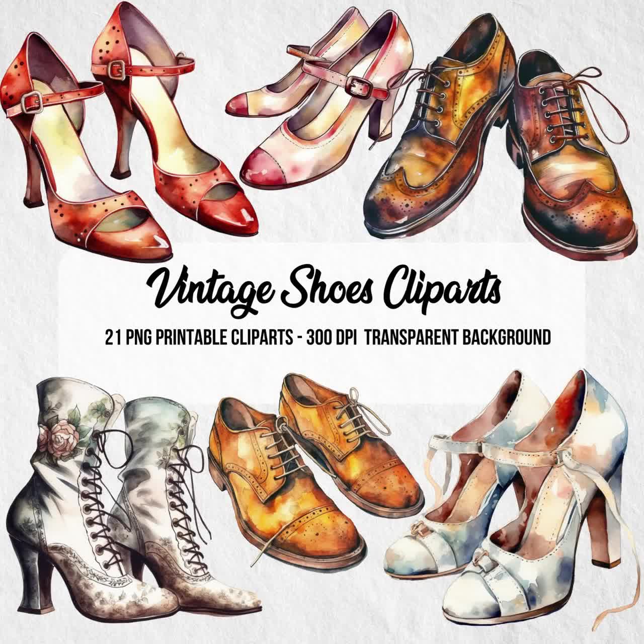 Old Fashioned Shoes Clip Art Old Boot Stock Illustrations – 8,053