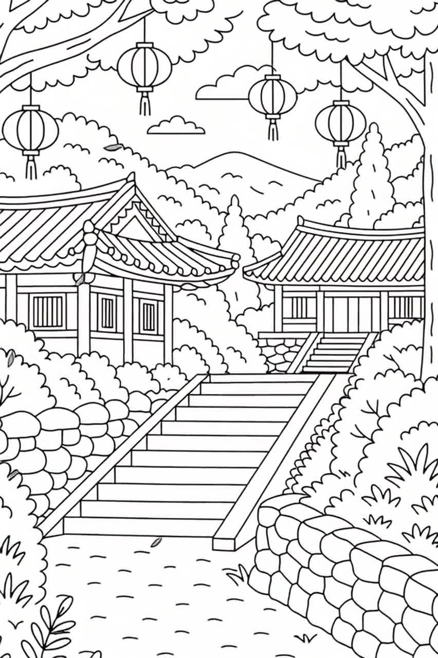 south korea coloring pages printable