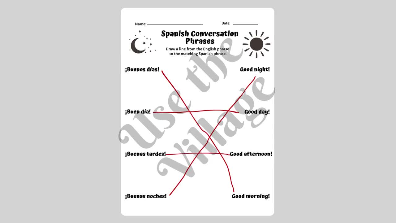 Spanish Conversation Sentences