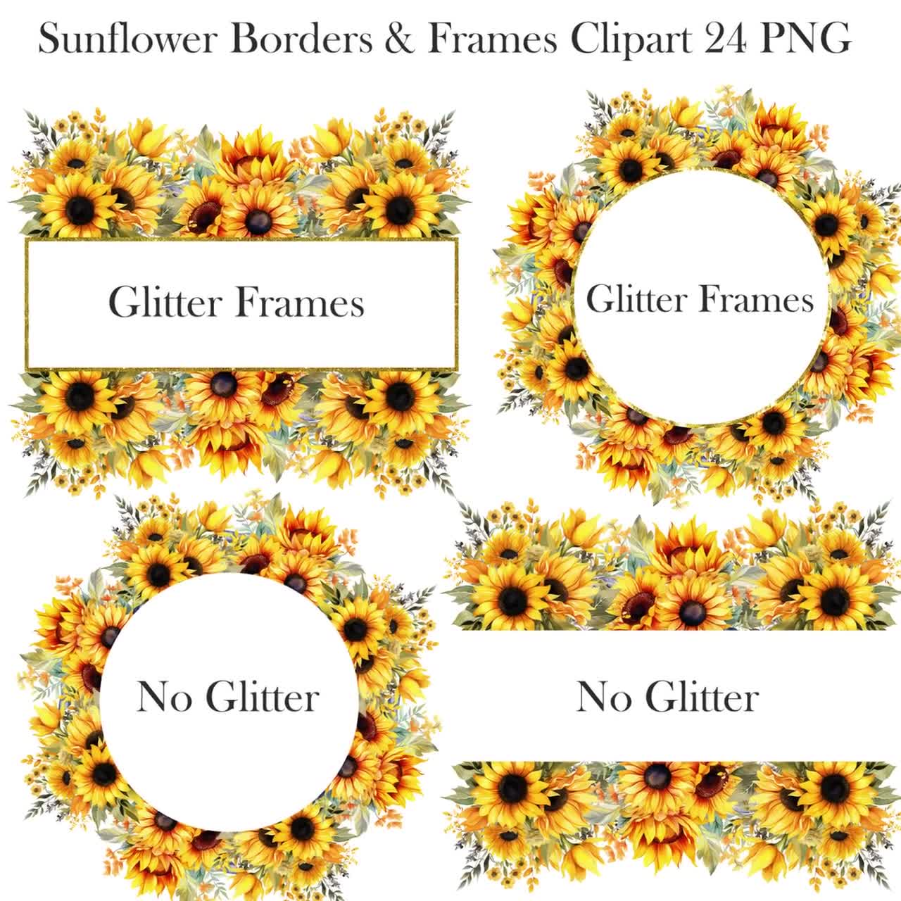 Sunflower Clip Art Page Borders Sunflower Border Png School