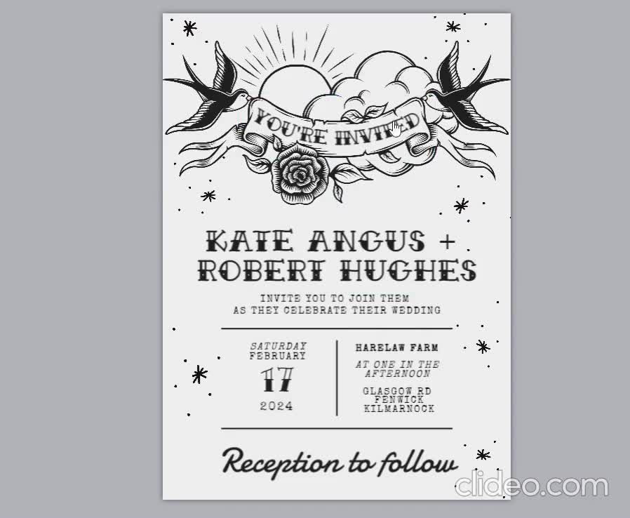 Tattoo Wedding Invitation Designs