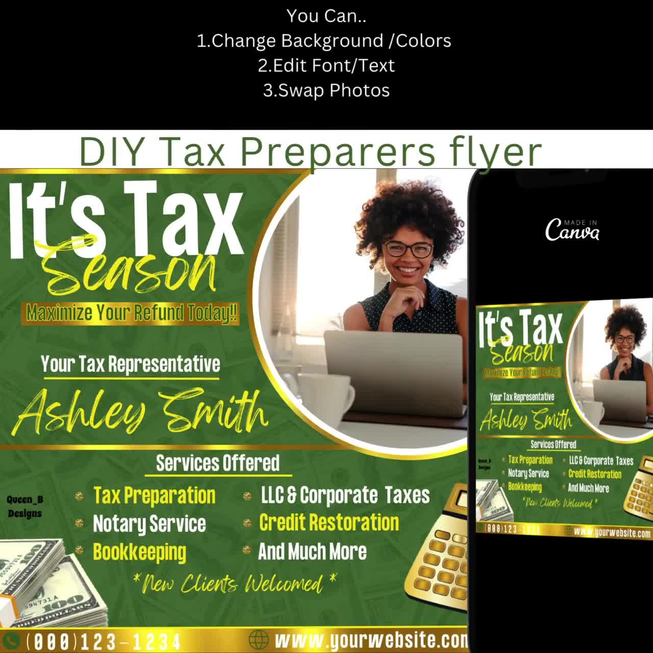 Income Tax Preparation Flyers Tax Flyer Template