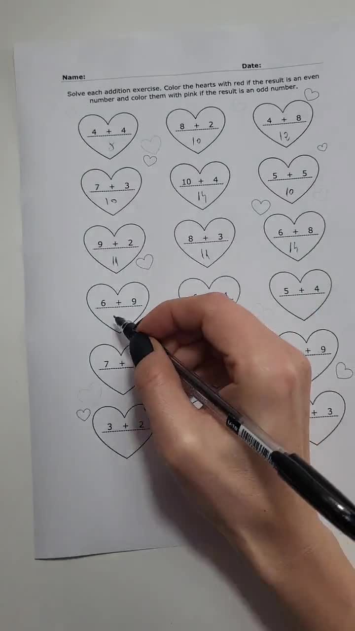 Hojas De Trabajo De Suma Y Resta Para San Valentín Hojas De Trabajo