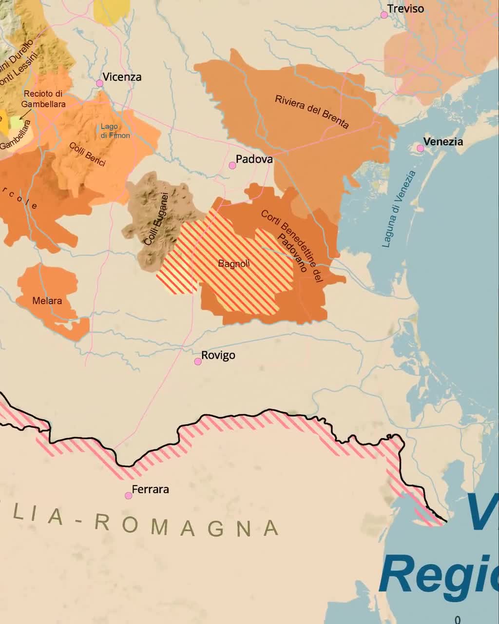 Case Vinicole Veneto Italy Map