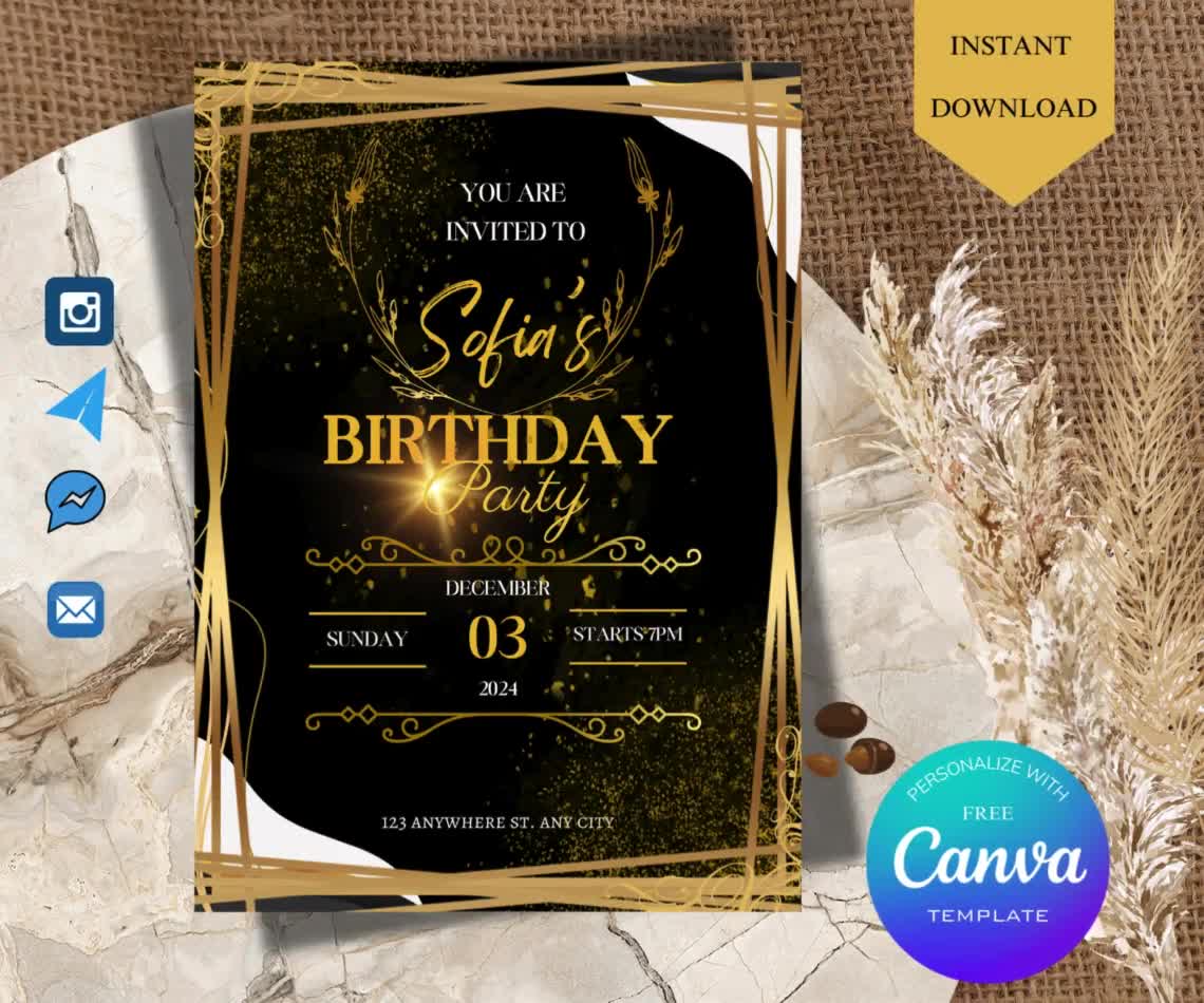 Elegant Birthday Invitation Templates Free
