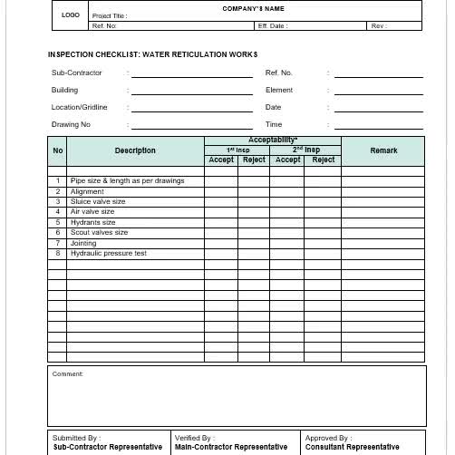 Commercial Construction Checklist