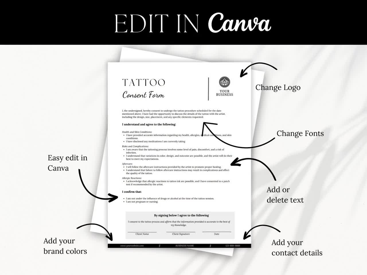 Client Forms For Adults Tattoo What To Include In Your PMU Consent