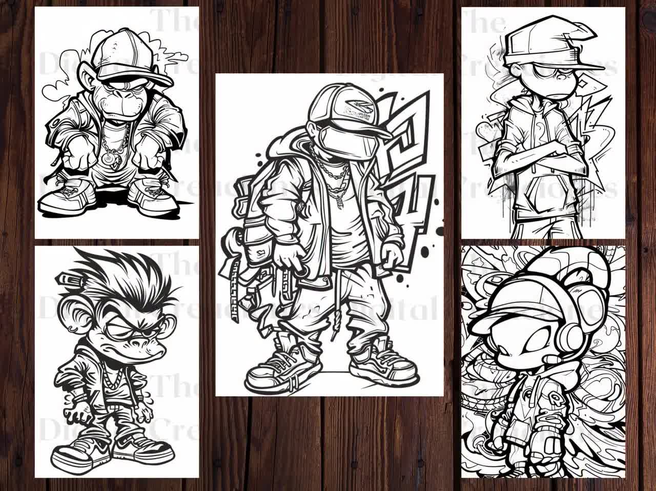 Coloriages Graffiti Personnages