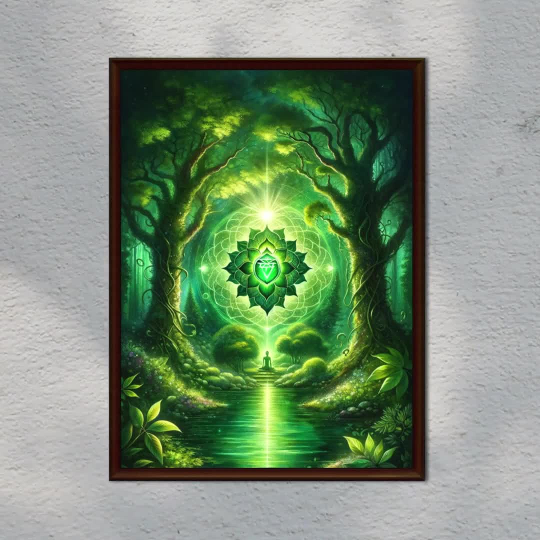 Heart Chakra Mandala 4th Chakra | Anahata| Heart Chakra Art Print